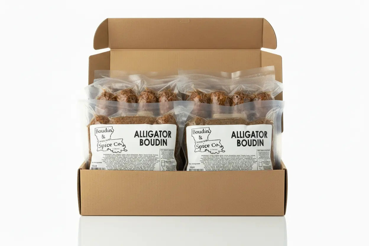 Alligator Boudin 1lb - Exotic Louisiana Cajun Sausage | Premium Gator ...